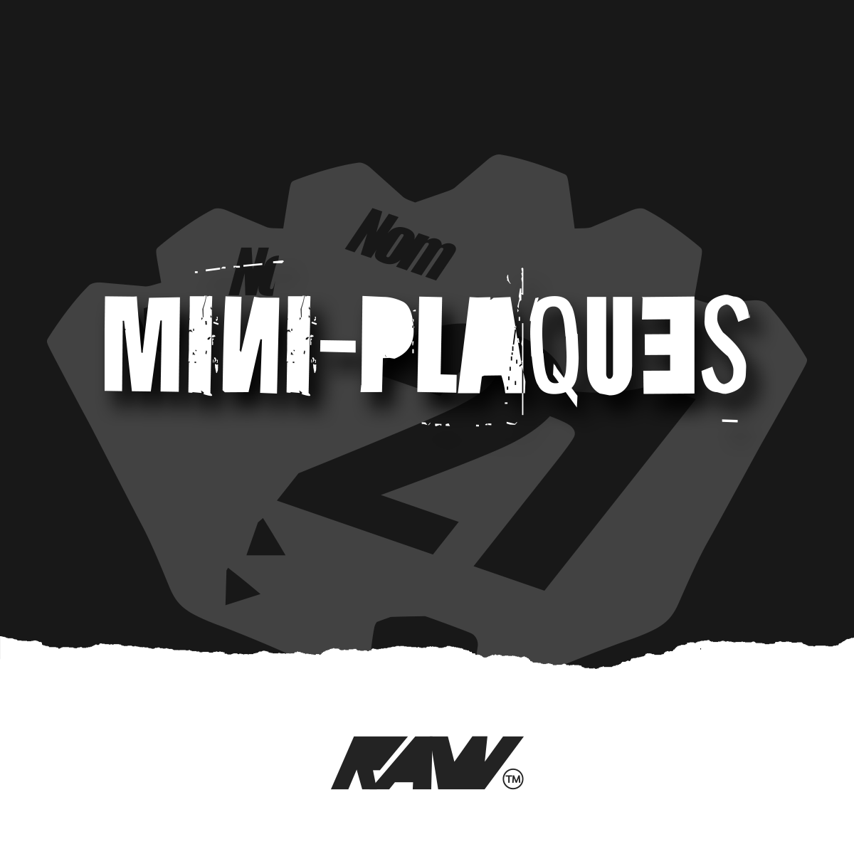 MINI-PLAQUES – Raw moto